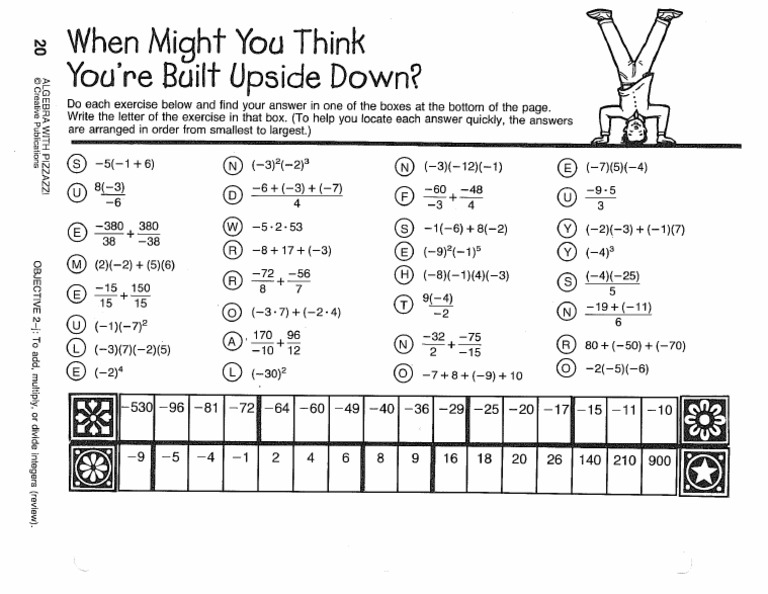 Algebra Pizzazz WS 20 BLANK | PDF