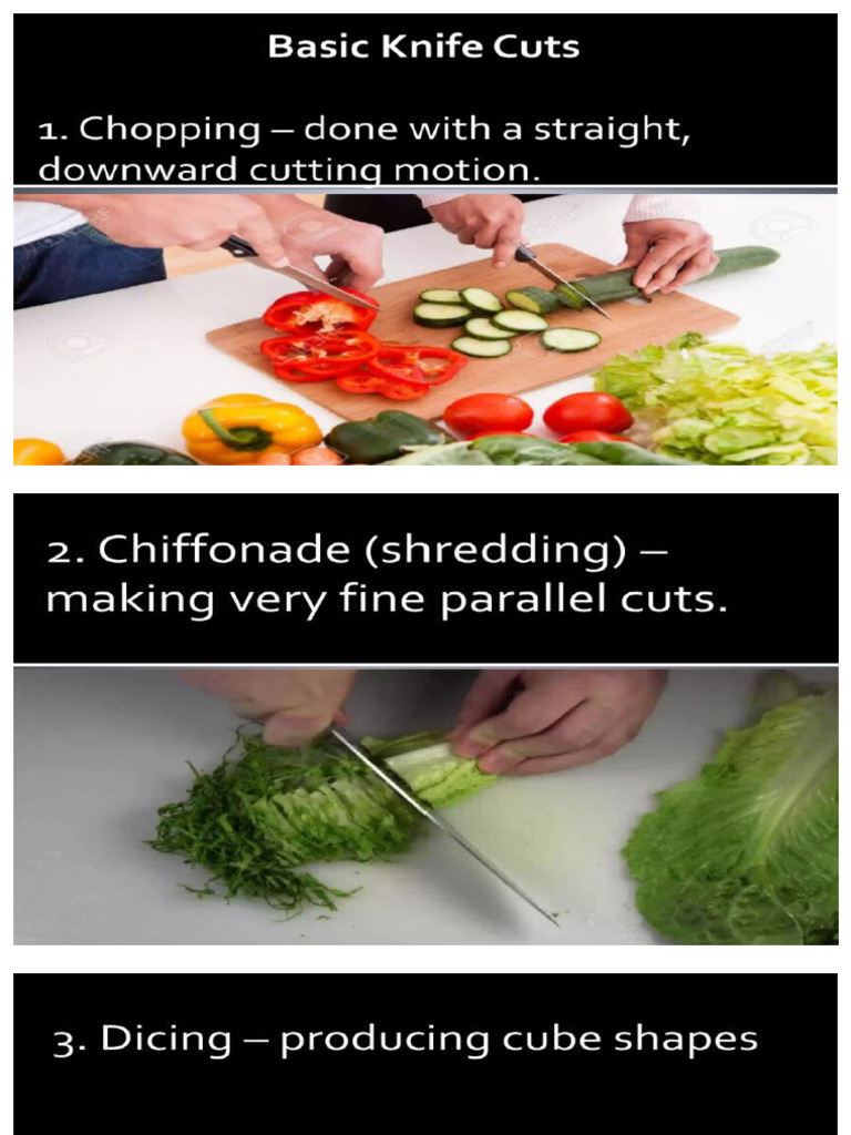 Basic Knife Cuts | PDF