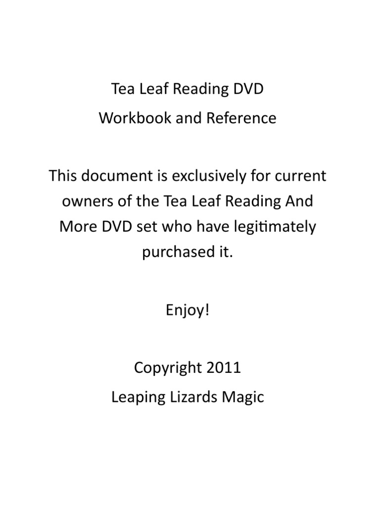 Teacup Quick Reference | PDF | Thought | Mind