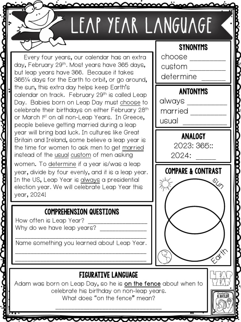 Leap Year Language: Synonyms | PDF