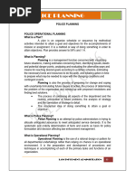 Police Operational Planning Overview | PDF | Strategic Planning | Goal