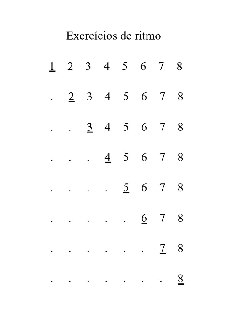 Exercícios de Ritmo | PDF