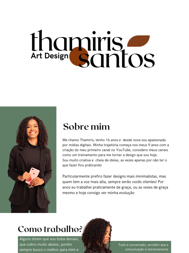ApresentaÃ Ã o Thamiris Lima | PDF | Marca | Tipografia