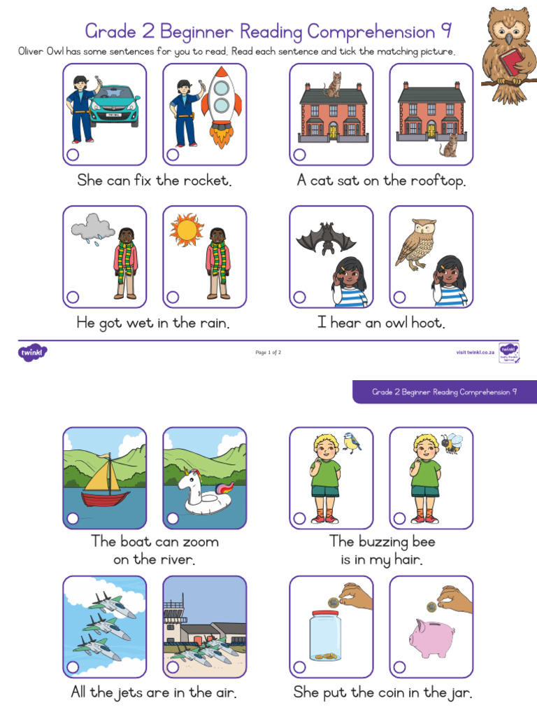 Grade 2 Beginner Reading Comprehension 9 | PDF
