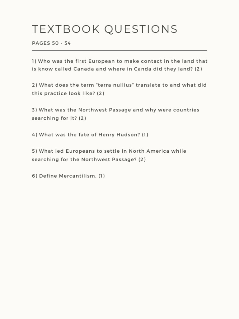 Textbook Questions | PDF