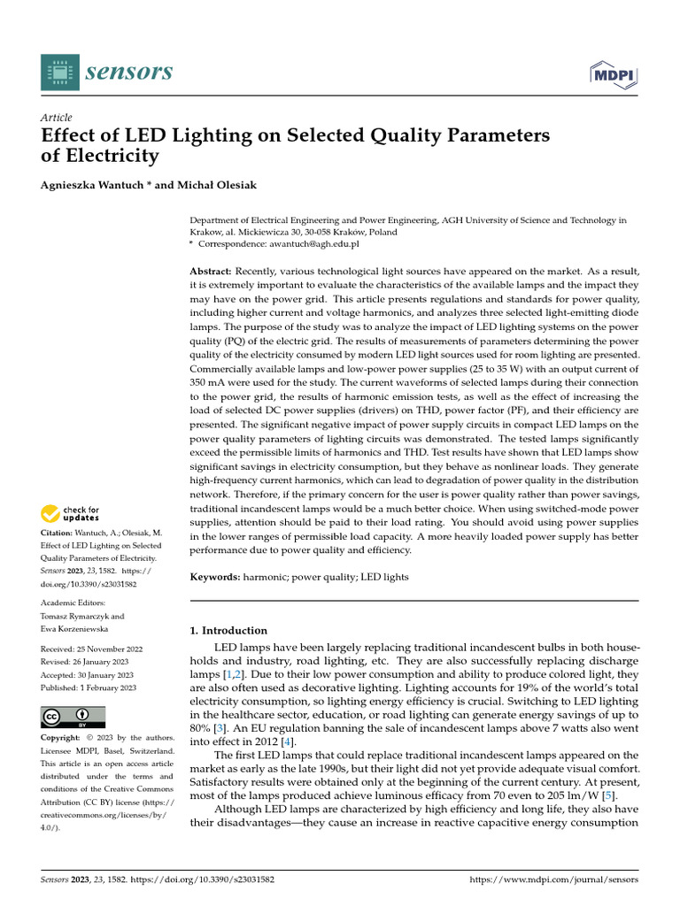 Effect of LED Lighting On Selected Quality Paramet | PDF | Light ...