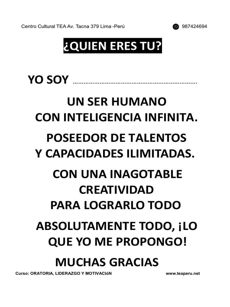 Quien Eres Tu | PDF