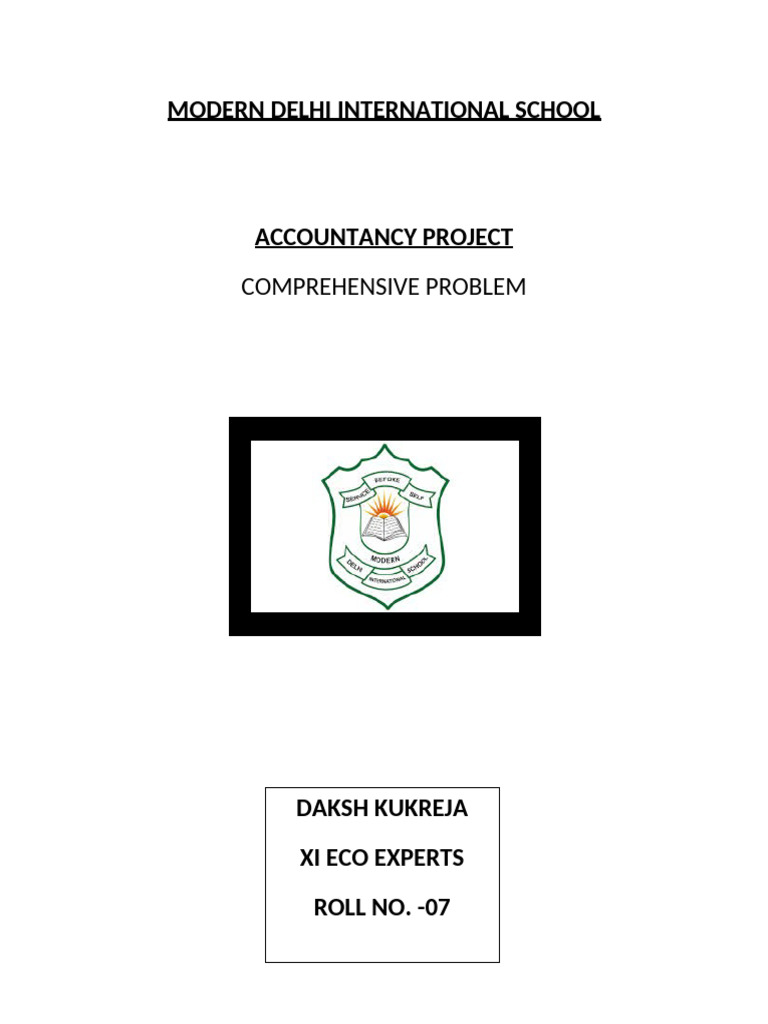 MODERN DELHI INTERNATIONAL SCHOOL | PDF