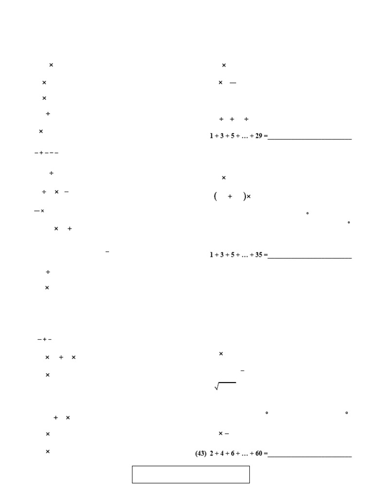 2016-2017 Number Sense Test16-17 Number Sense #2 | PDF | Area ...