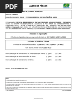 Modelo de Aviso de Férias Coletivas | PDF