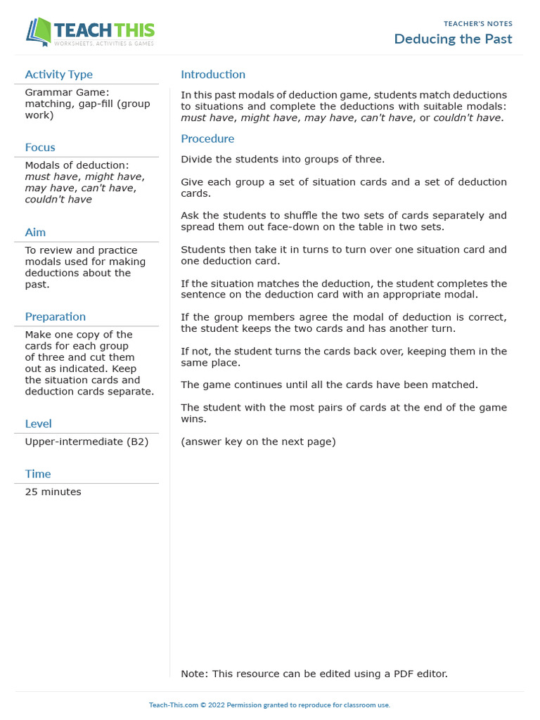 Deducing the Past | PDF