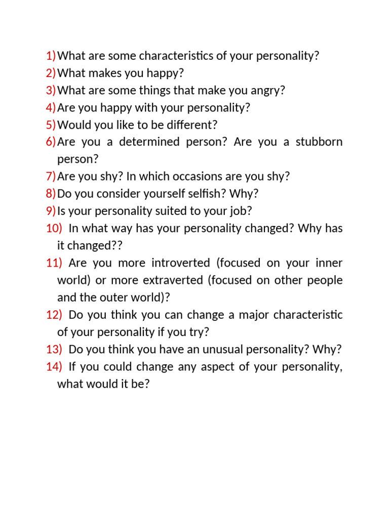 WORDS | PDF | Extraversion And Introversion | Self Esteem