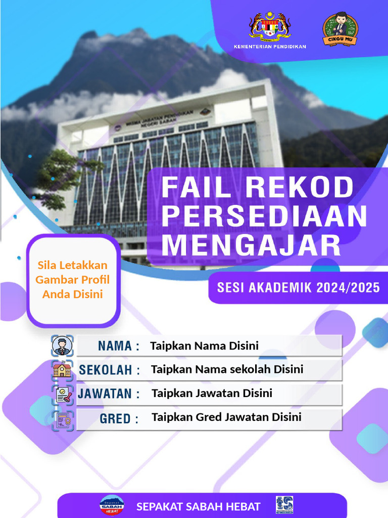 Fail Rekod Persedian Mengajar 2024-2025 Edisi Sabah - by Cikgumu | PDF