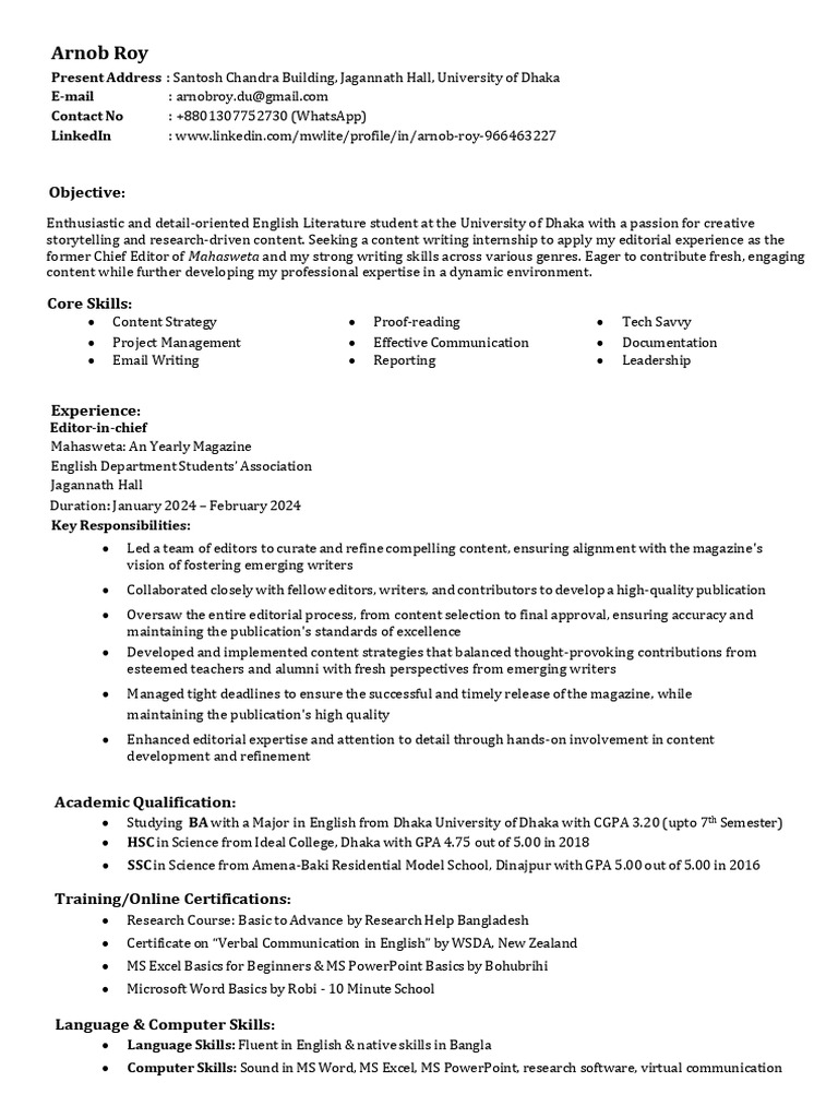 curriculum vitae | PDF