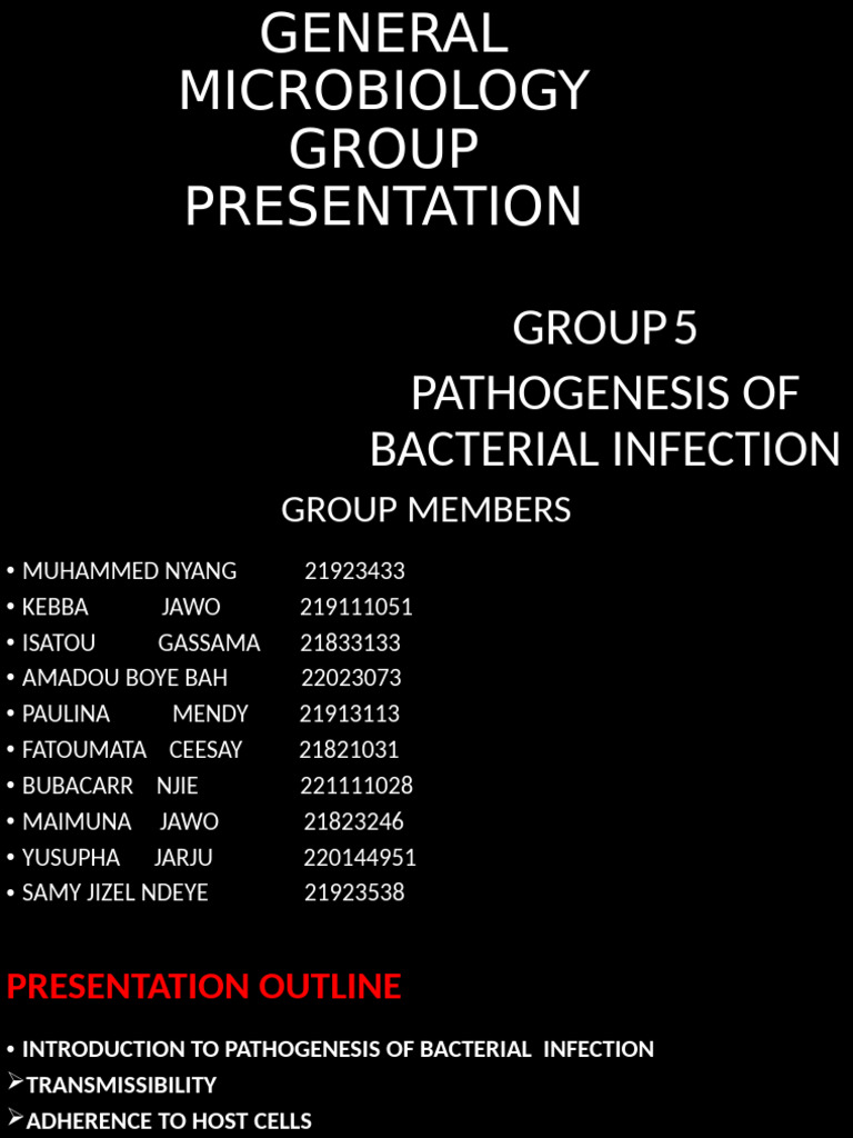 G.MIcrobiology PATHOGENESIS OF BACTERIAL INFECTION | PDF | Bacteria ...