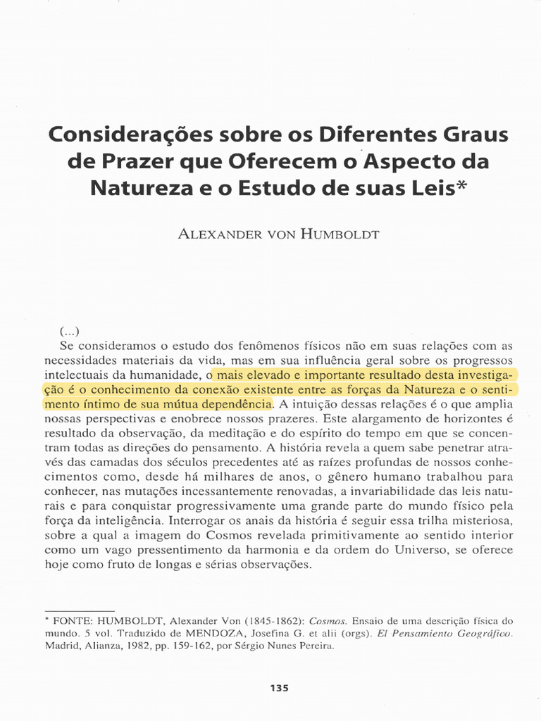 Graus de Prazer na Contemplação da Natureza | PDF | Science | Física