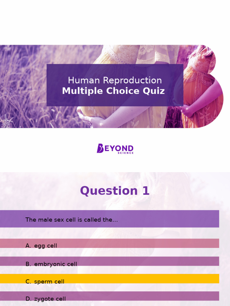 Ks3 Human Reproduction Quiz Powerpoint Ver 2 | PDF