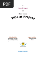SST Project Work Cover Page | PDF