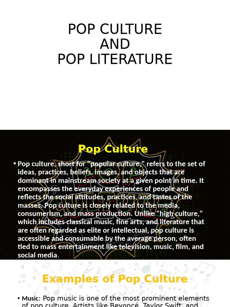 Pop Culture | PDF | Popular Culture | Young Adult Fiction