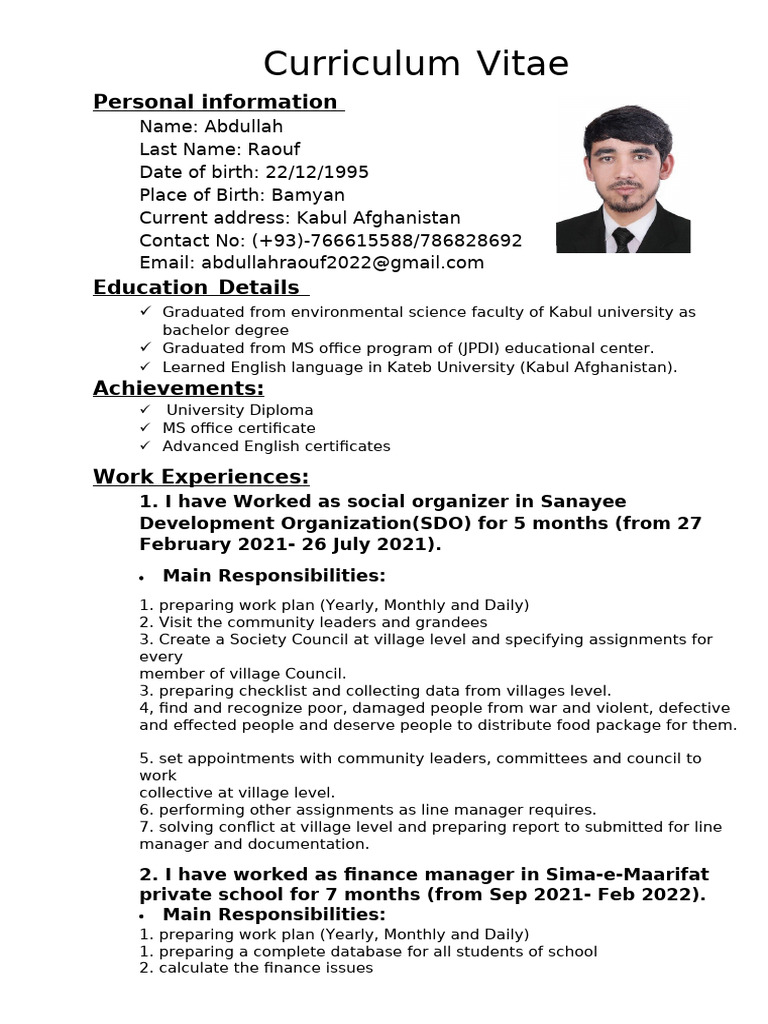 Raouf - New Format CV&CL | PDF