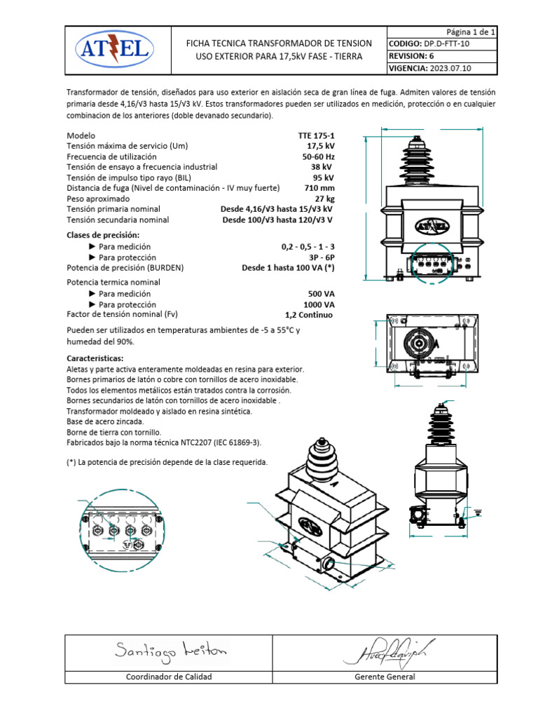 DP.D-FTT-10 TT Ext 17.5 F-T | PDF | Transformador | Tornillo