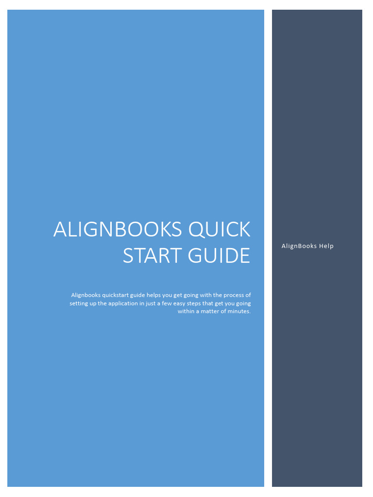 AlignBooks QuickStartGuide | PDF | Inventory | Invoice