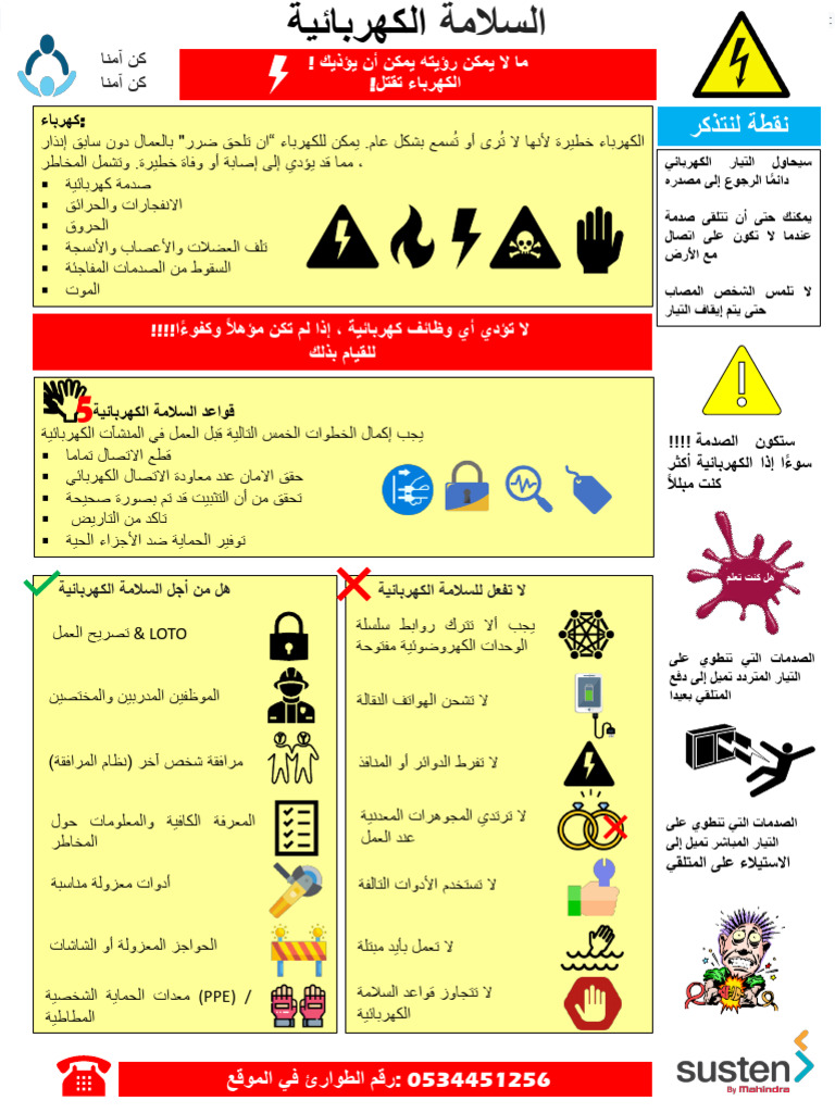 Electrical Safety-Arabic Updated | PDF