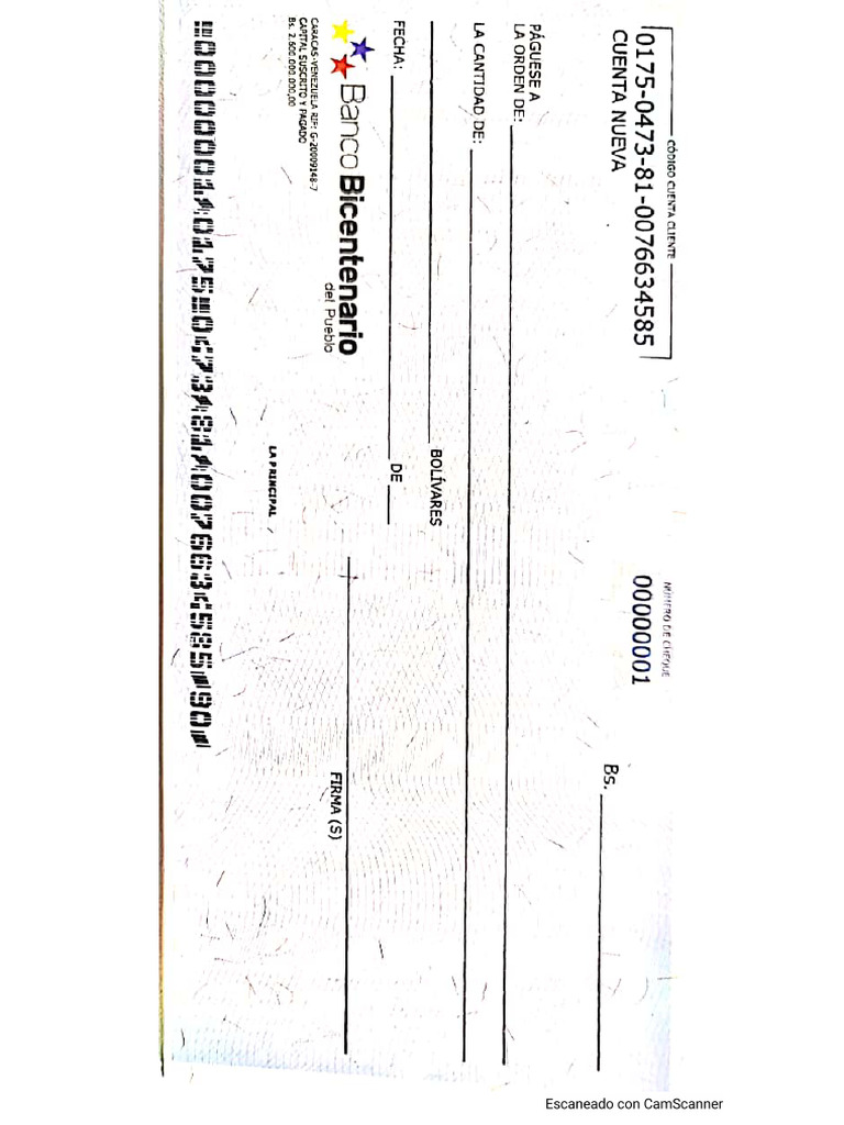 Cheque en Blanco | PDF