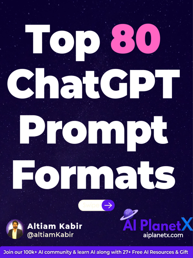 Top 80 ChatGPT Prompt Formats | PDF | Strategic Management | Artificial ...