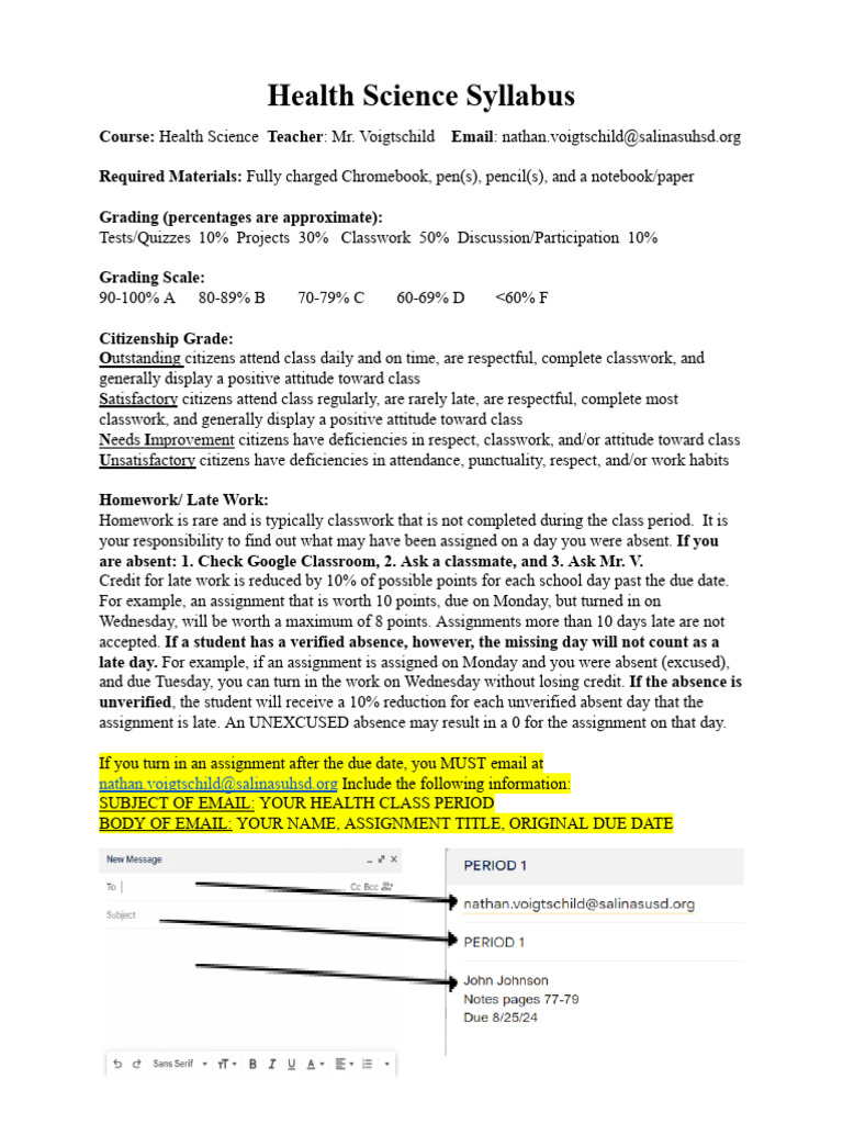 Health Syllabus 2024-25 | PDF | Career & Growth