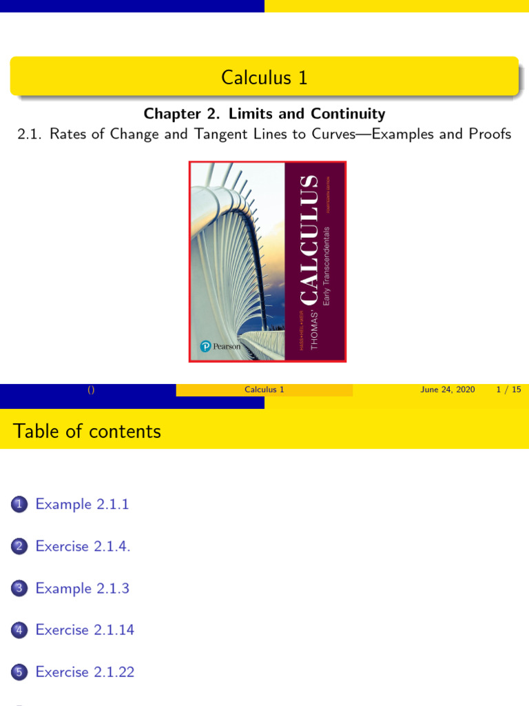 C2S1-examples | PDF | Slope | Tangent