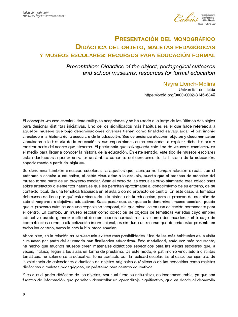 Presentation: Didactics of The Object, Pedagogical Suitcases and School ...