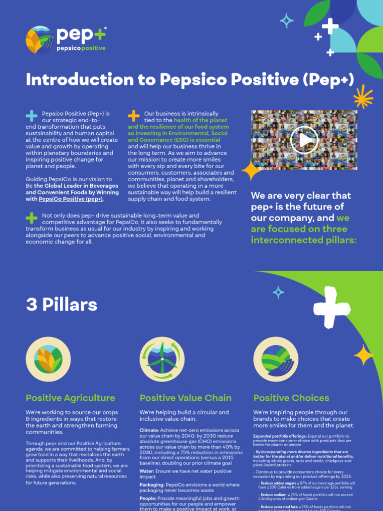 PepsiCo Positive Brochure | PDF | Sustainability | Pepsi Co