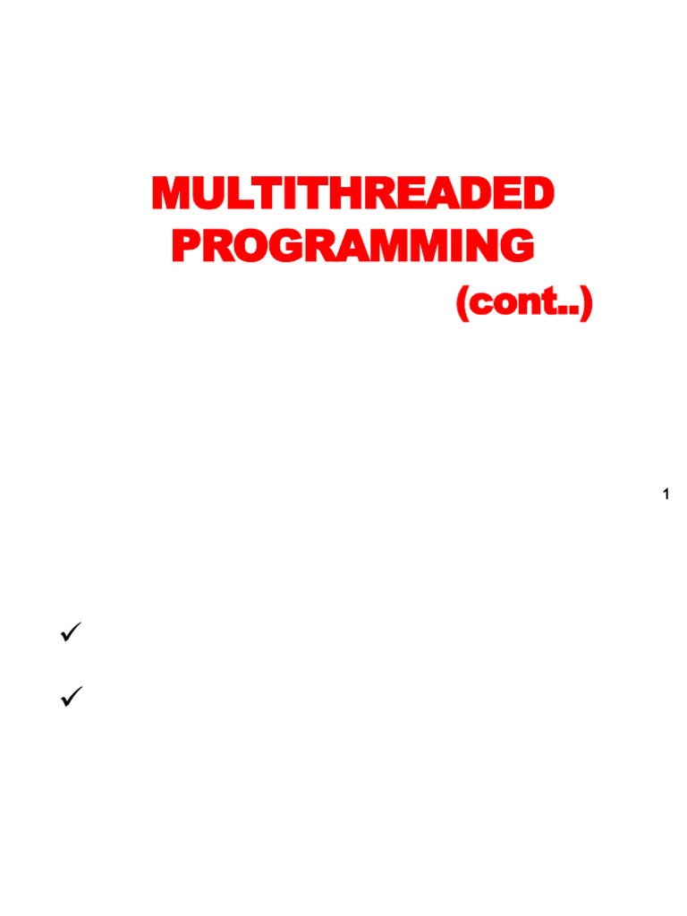 4-Multithreaded Programming-22Aug24 | PDF | Thread (Computing) | Class ... 4-Multithreaded Programming-22Aug24 | PDF | Thread (Computing) | Class ...