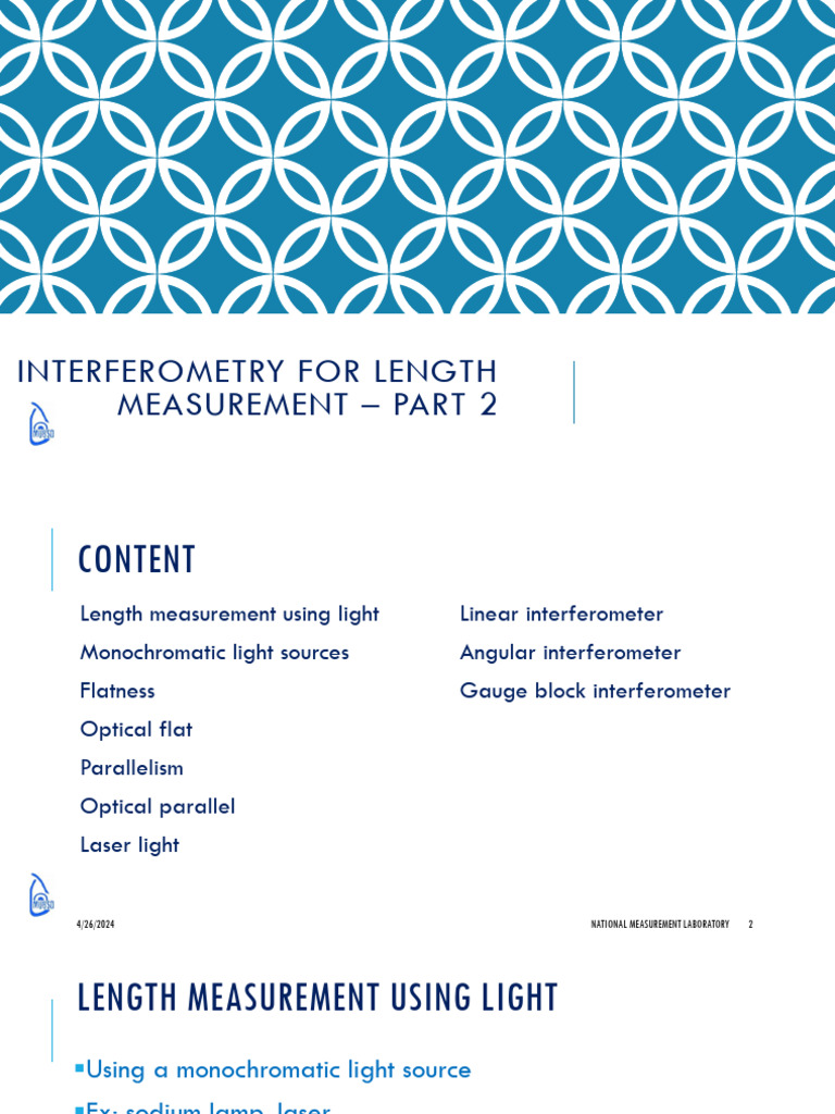 Interferometry For Length Measurement - Part 2 | PDF | Interferometry | Optics