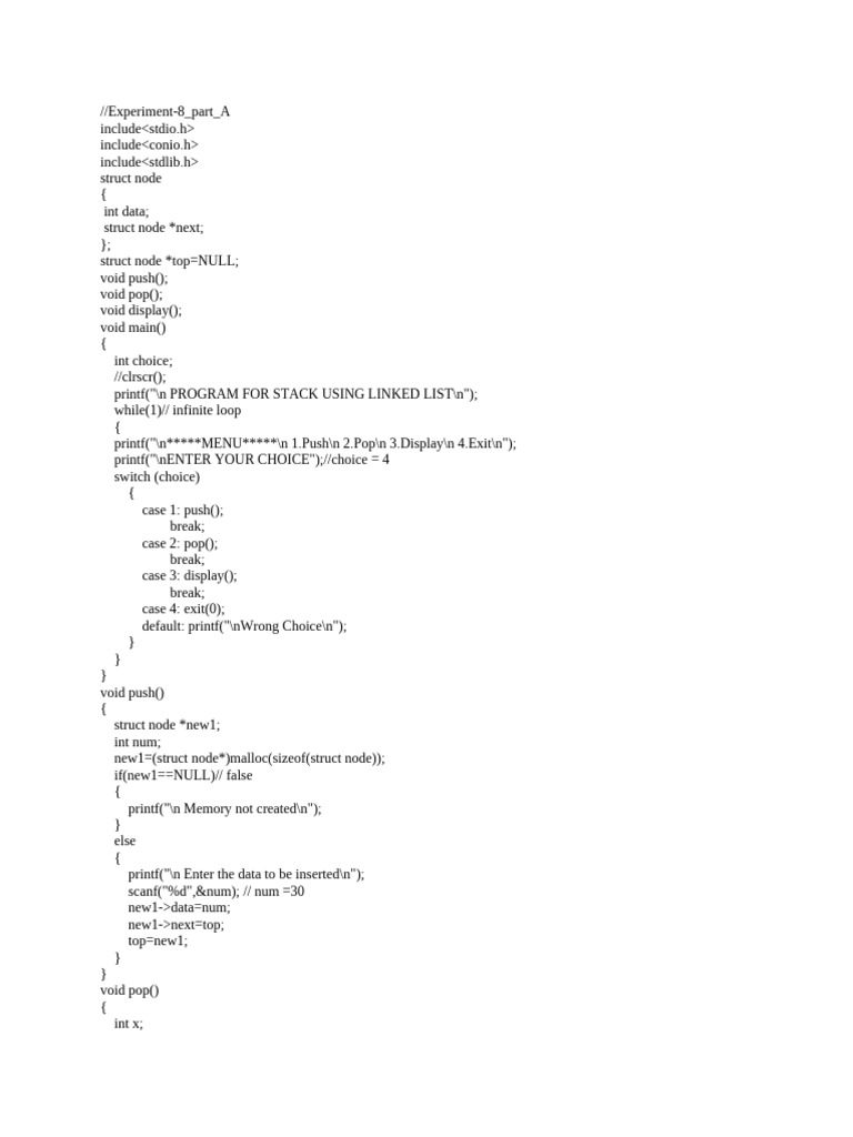 Experiment 8 Pdf Queue Abstract Data Type Algorithms And Data Structures