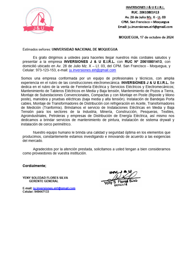 Carta de Presentacion Unam | PDF