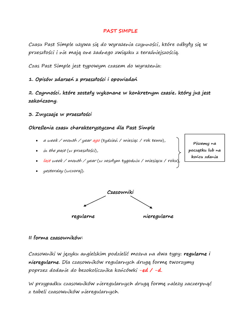 Past Simple Pdf