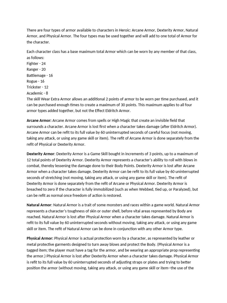 Core Armor | PDF | Armour