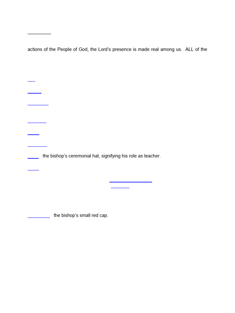 Server Glossary of Terms | PDF | Eucharist | Catholic Church