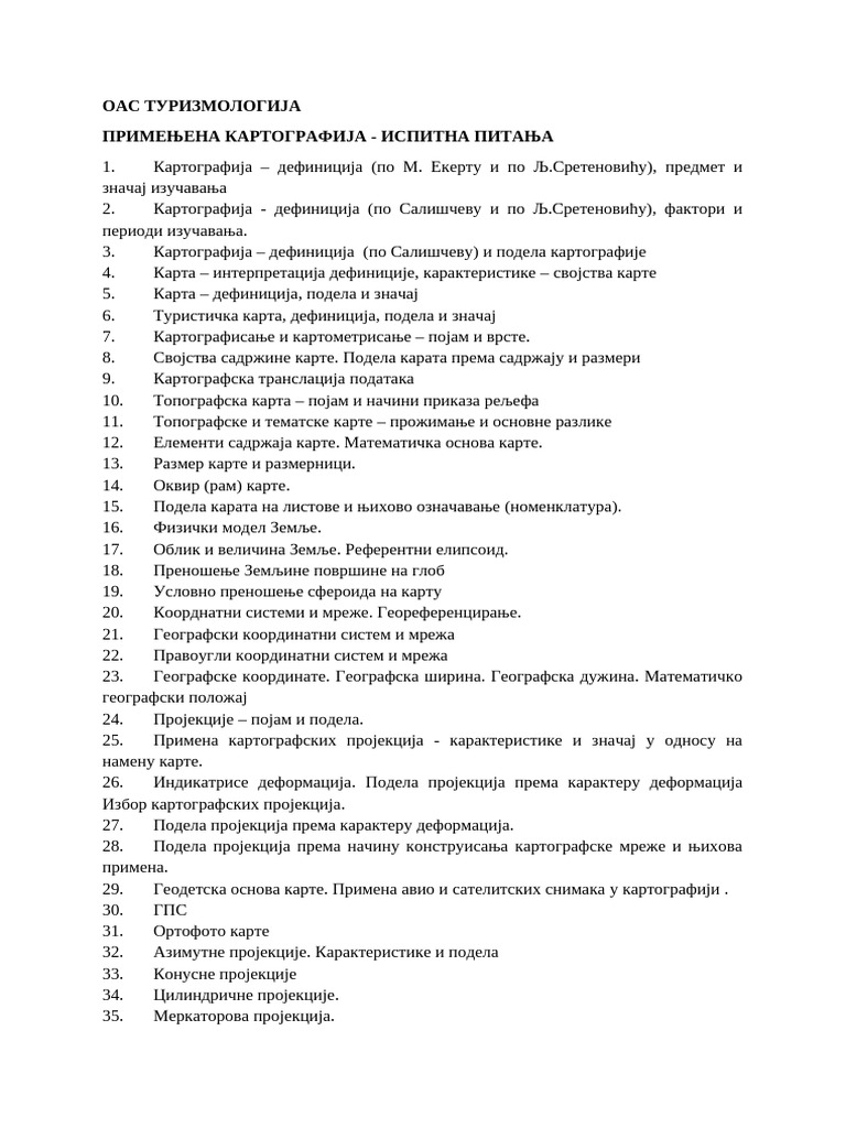 Ispitna Pitanja - TURIZMOLOGIJA I God - 2022-2023 | PDF