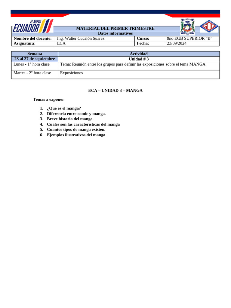 ECA 9no - Trabajo Grupal Exposicion. | PDF
