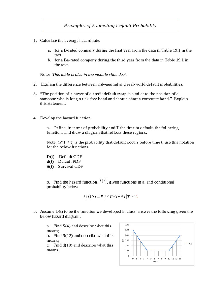 Principles of Estimating Default Probability_Assignment 5 | PDF ...