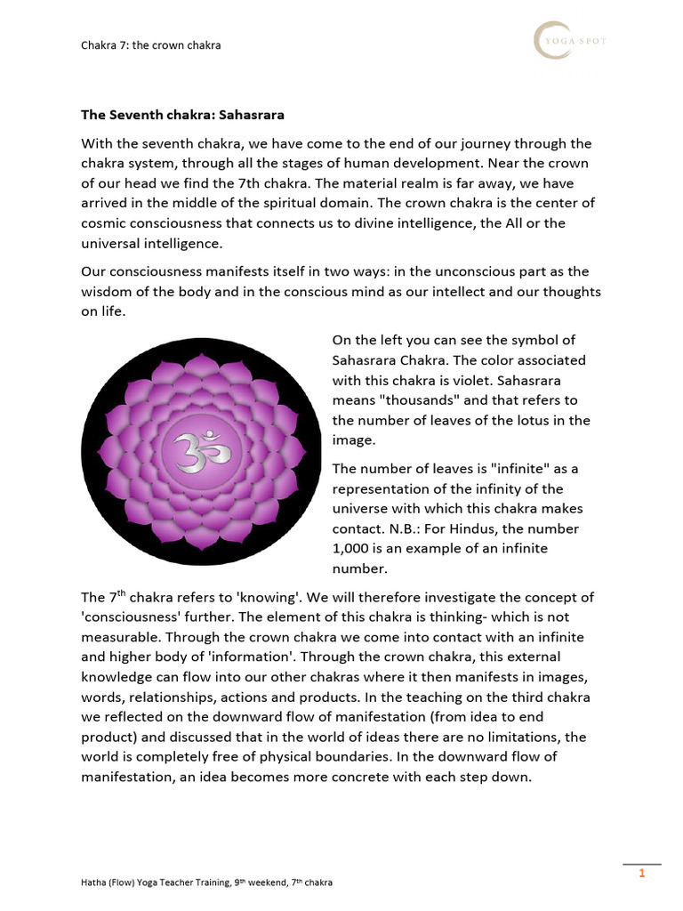 Sahasrara ENG 7th Chakra | PDF | Chakra | Hatha Yoga