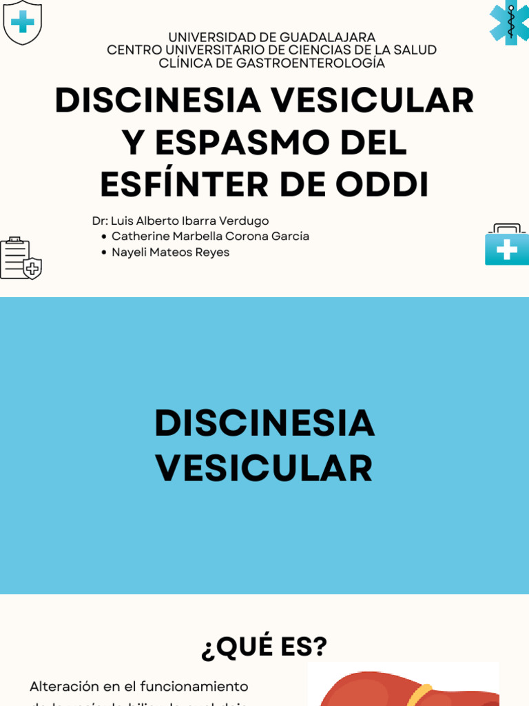 Discinesia Vesicular y Espasmo Esfinter Oddi | PDF | Bilis | Sistema digestivo