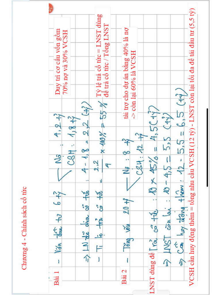 Dap An Bai Tap Chuong 4 - Cs Co Tuc | PDF