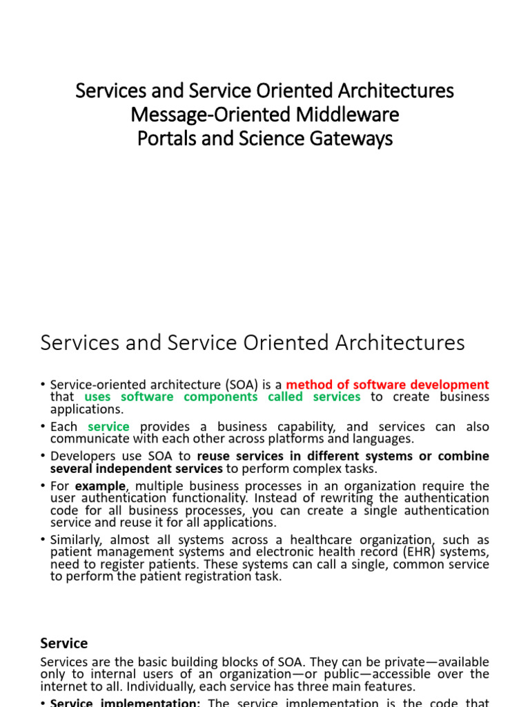 Module 3 - SOA MOM Portals Gateways | PDF | Service Oriented Architecture | Computing