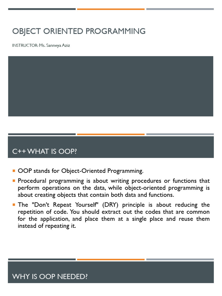 Lect 5 Introduction To Classes And Objects Pdf Object Oriented Programming Class 