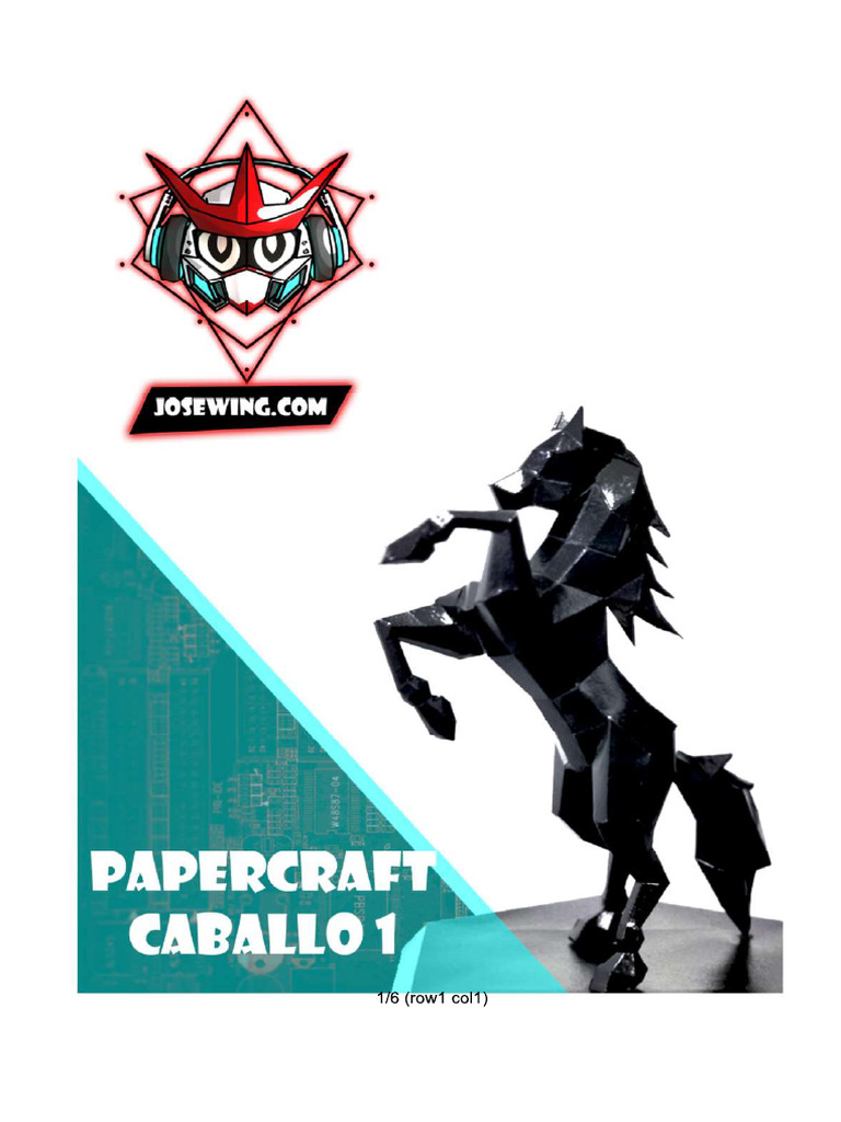 (PaperzoneVN - Com) - Caballo 1 Papercraft - Pepakura - Josewing - com.PDF N Tutorial Link | PDF