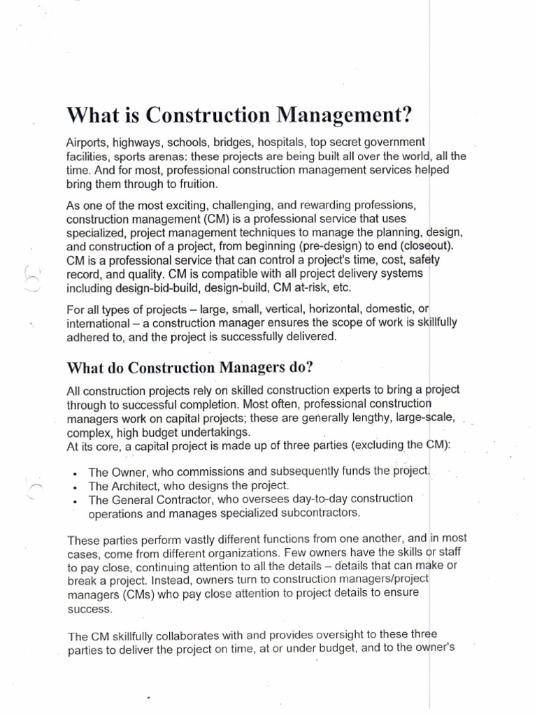 Introduction First Lecture | PDF | General Contractor | Business